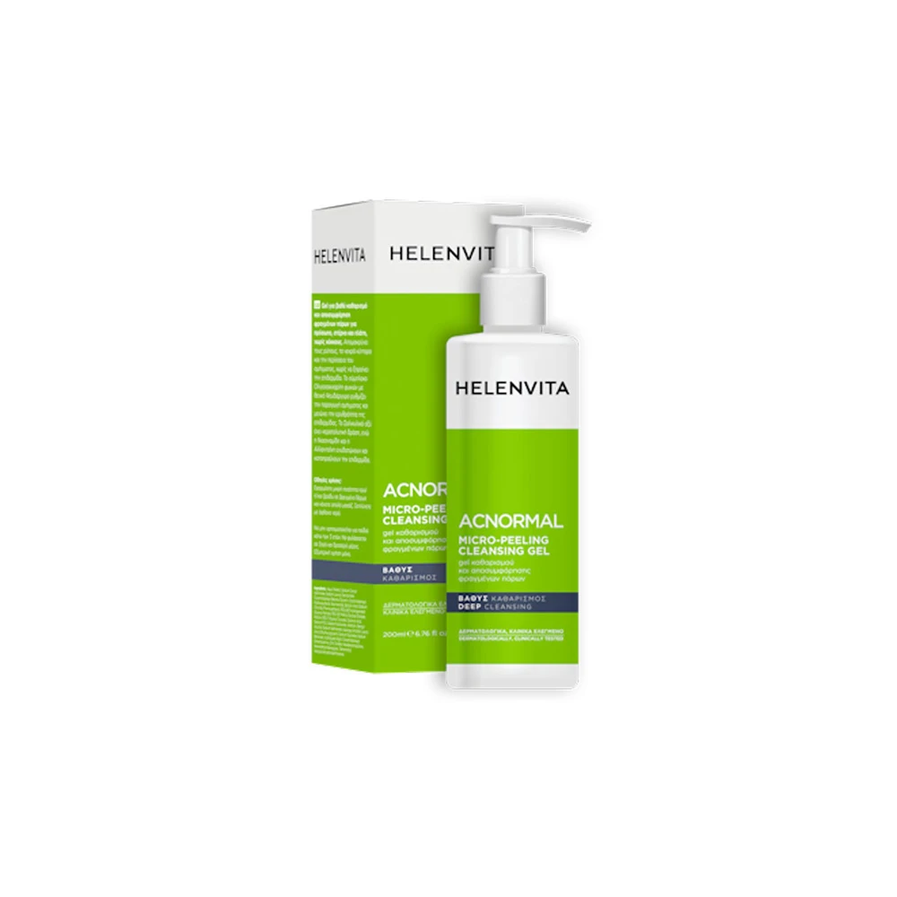 Helenvita ACNormal Micro-Peeling Cleansing Gel Τζελ Καθαρισμού 200ml ...